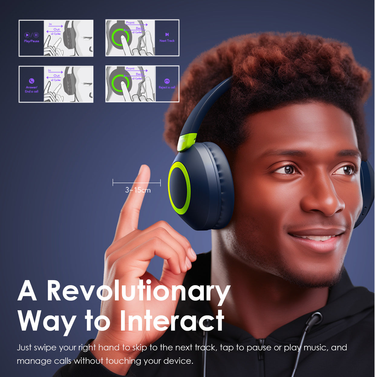 oraimo BoomPop 2S – Gesture Control, 60h Battery, Bass Boost & ENC Mic